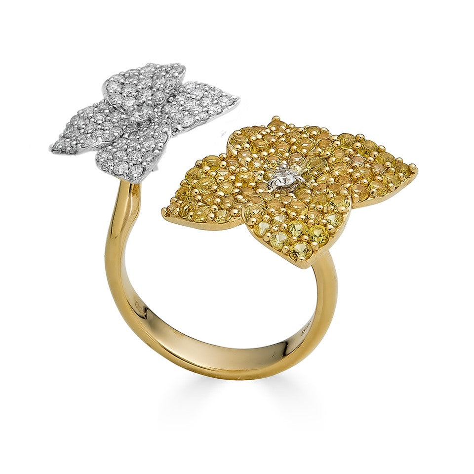 Fiore Double Flower Ring | Piranesi Precious Jewels